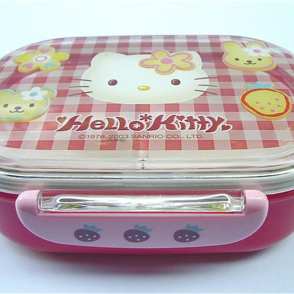 Hello Kitty | Other | Hello Kitty Bento Lunch Box Red Plaid Checkered ...